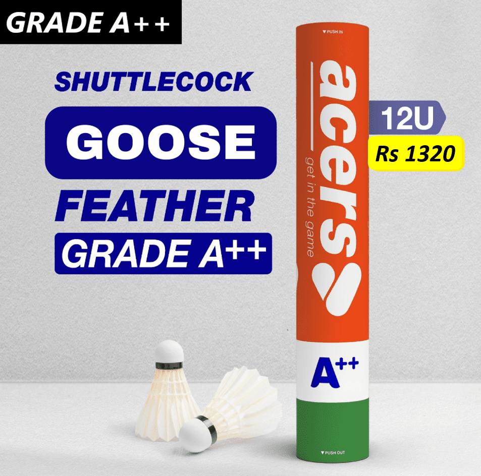 Acers Badminton Goose Feather Shuttlecock Grade A++ Speed 76 ...